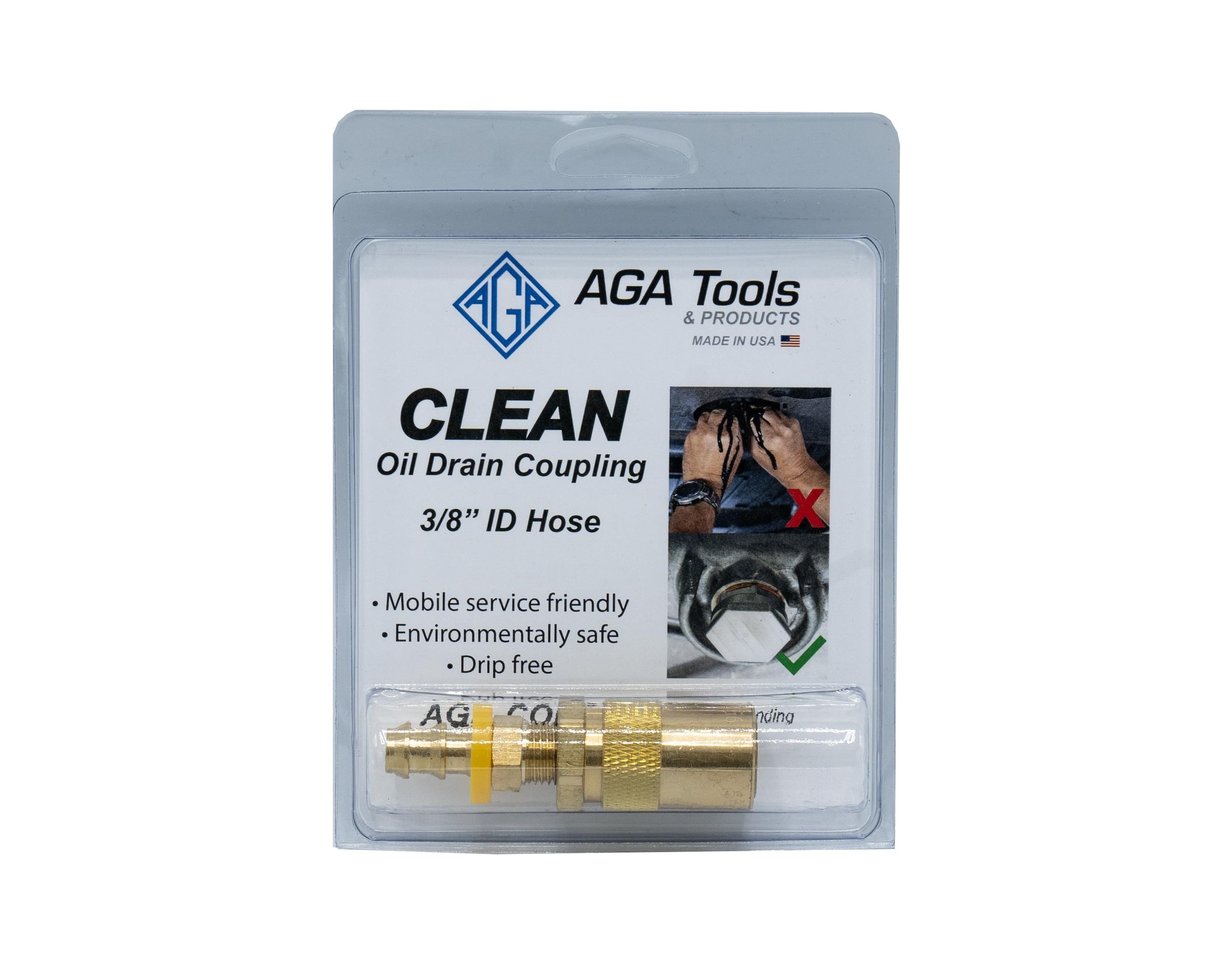 Clean Oil Drain Coupling — AGA Tools